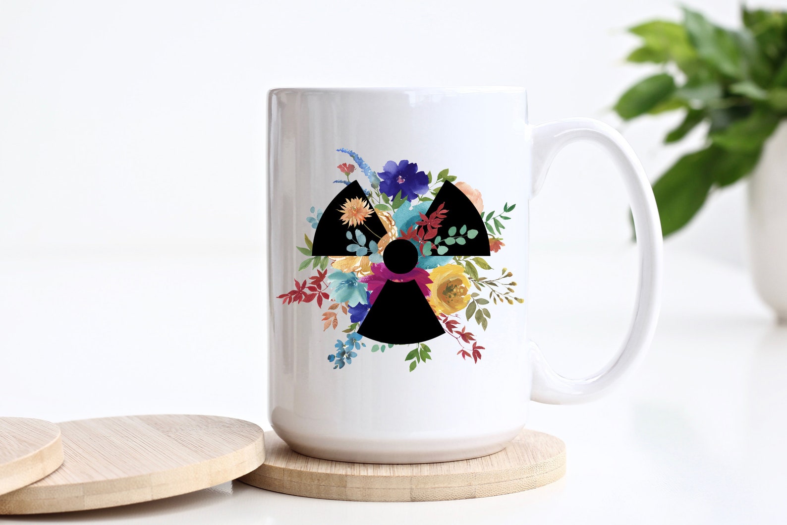 Radiology Mug Radiation Symbol Mug Floral Radiology Coffee - Etsy