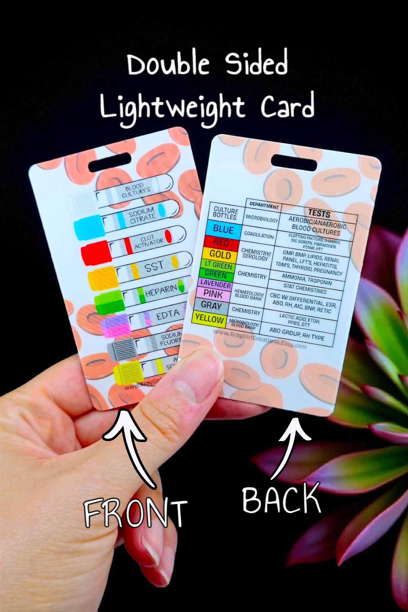 Blood Draw Order Badge Buddy - Phlebotomy Badge Buddy - Blood Draw ...