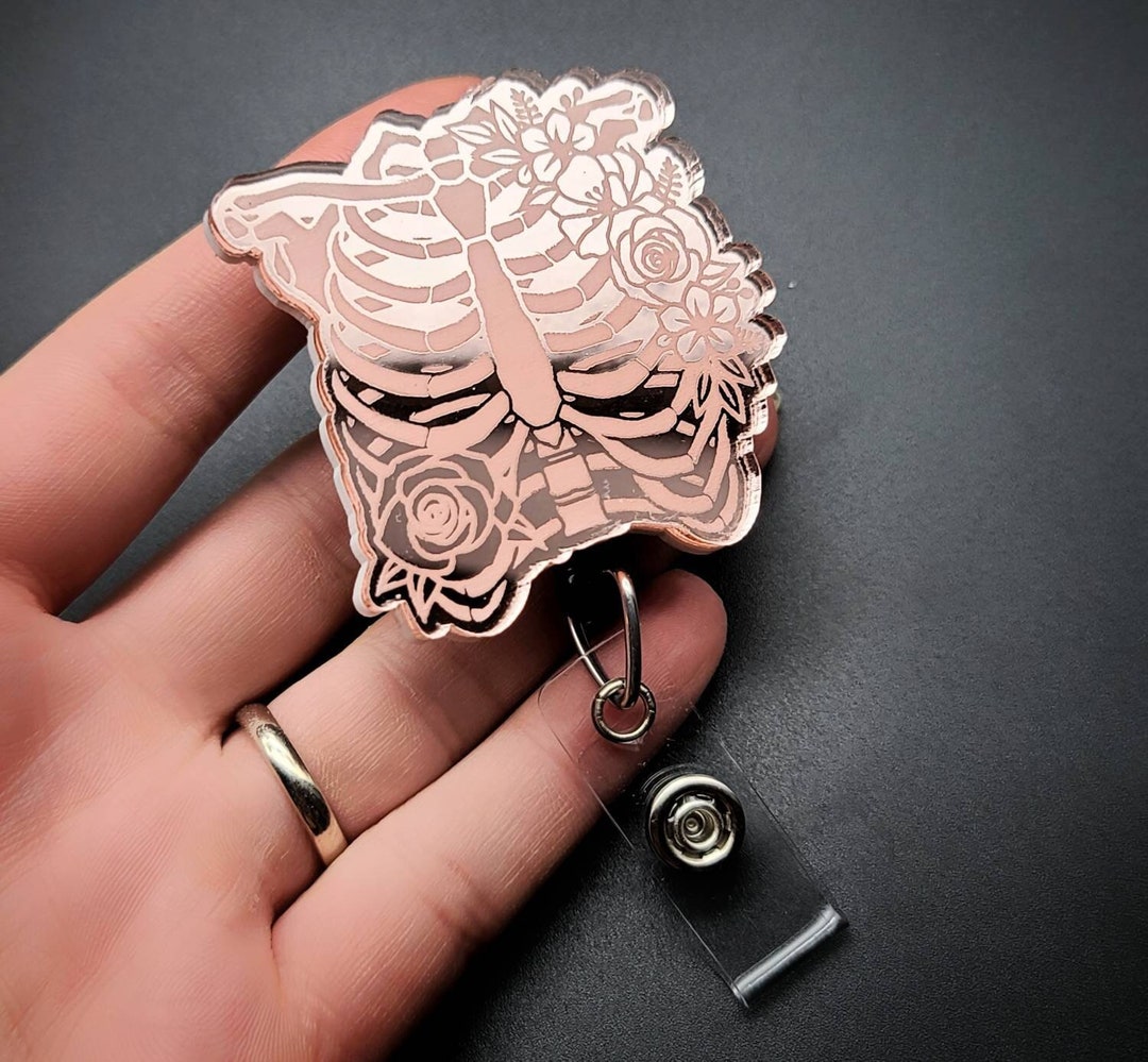 Ribcage Badge Reel - Xray Badge Reel - Nurse Badge - Radiology Badge ...