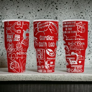 30 Oz Cardiac Cath Lab Tumbler Laser Engraved Full Wrap Tumbler ...