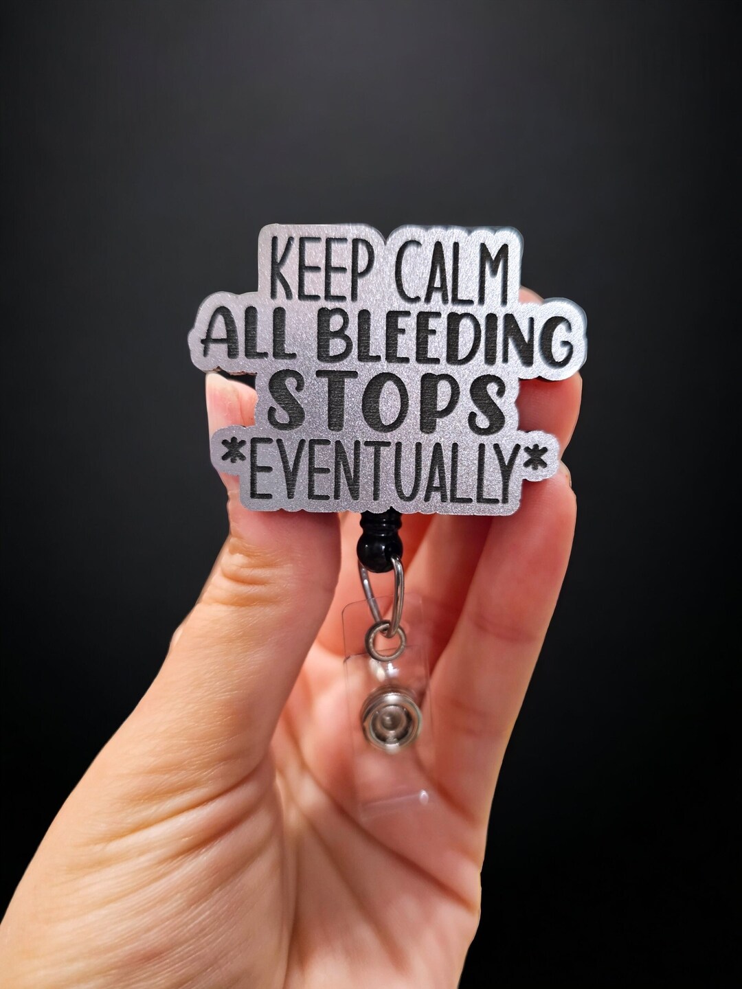 Funny Badge Reel - ER Nurse Badge - Trauma Nurse Badge - Lab Tech Badge ...