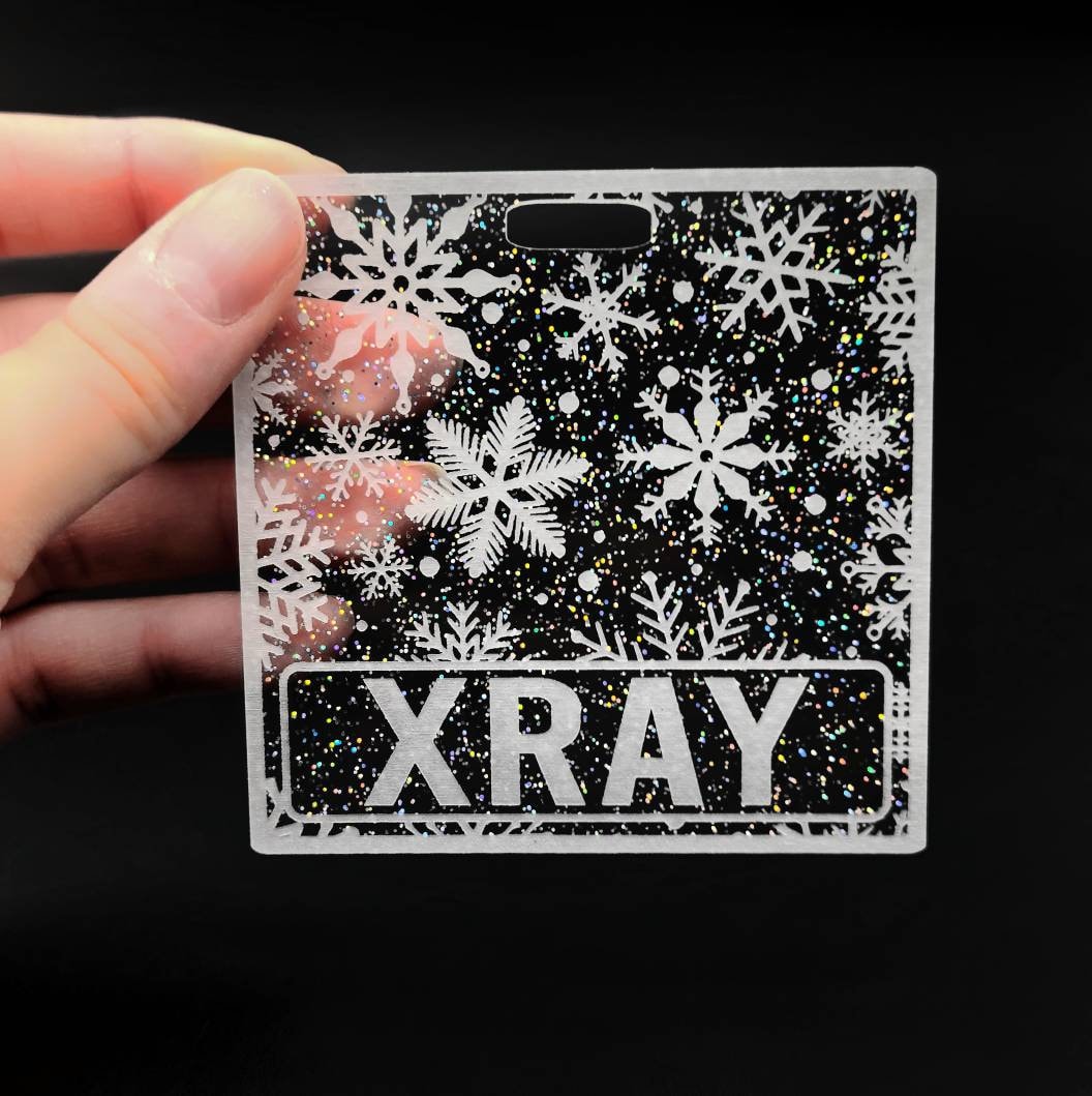 Snowflake Badge Buddy Xray Badge Buddy Glitter Badge - Etsy