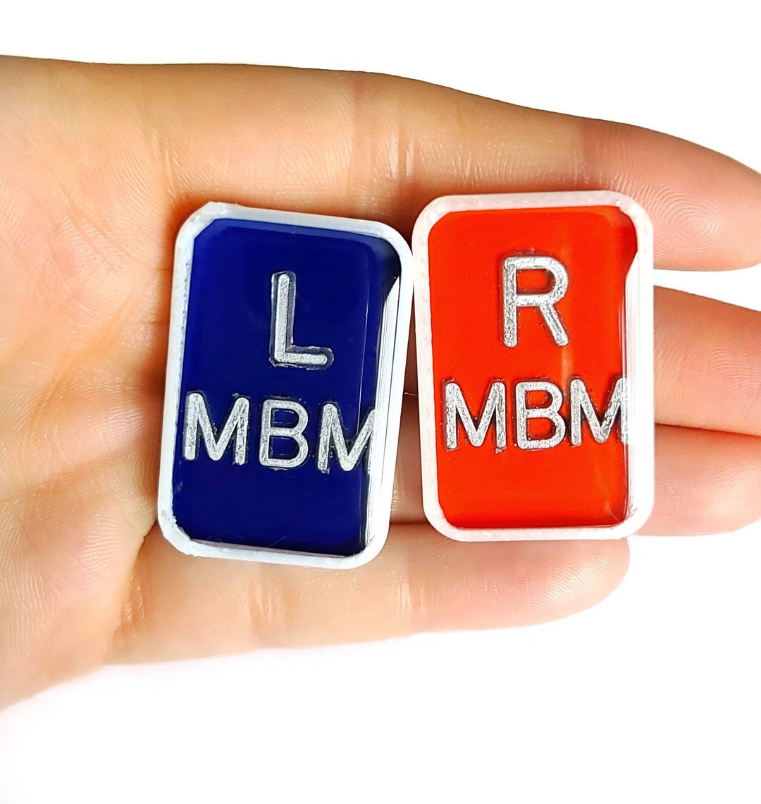 Red and Blue X-ray Marker Set - White Border Xray Markers - Solid Color ...