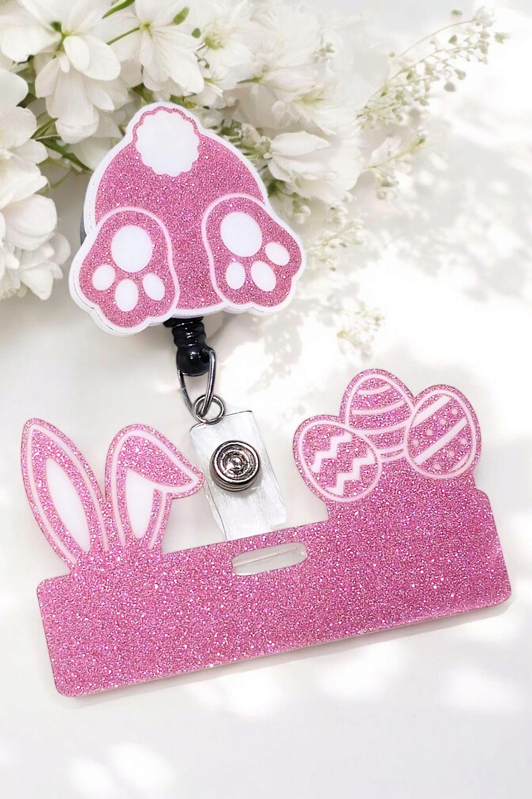 Easter Badge Buddy and Badge Reel Set - Easter Bunny Badge - Easter ...