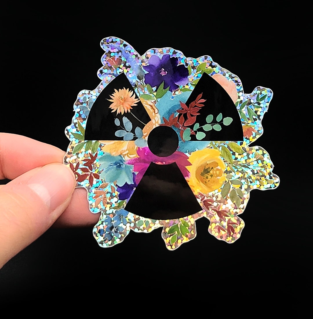 Glitter Radiology Sticker - Xray Sticker - Floral Radiation Sticker ...