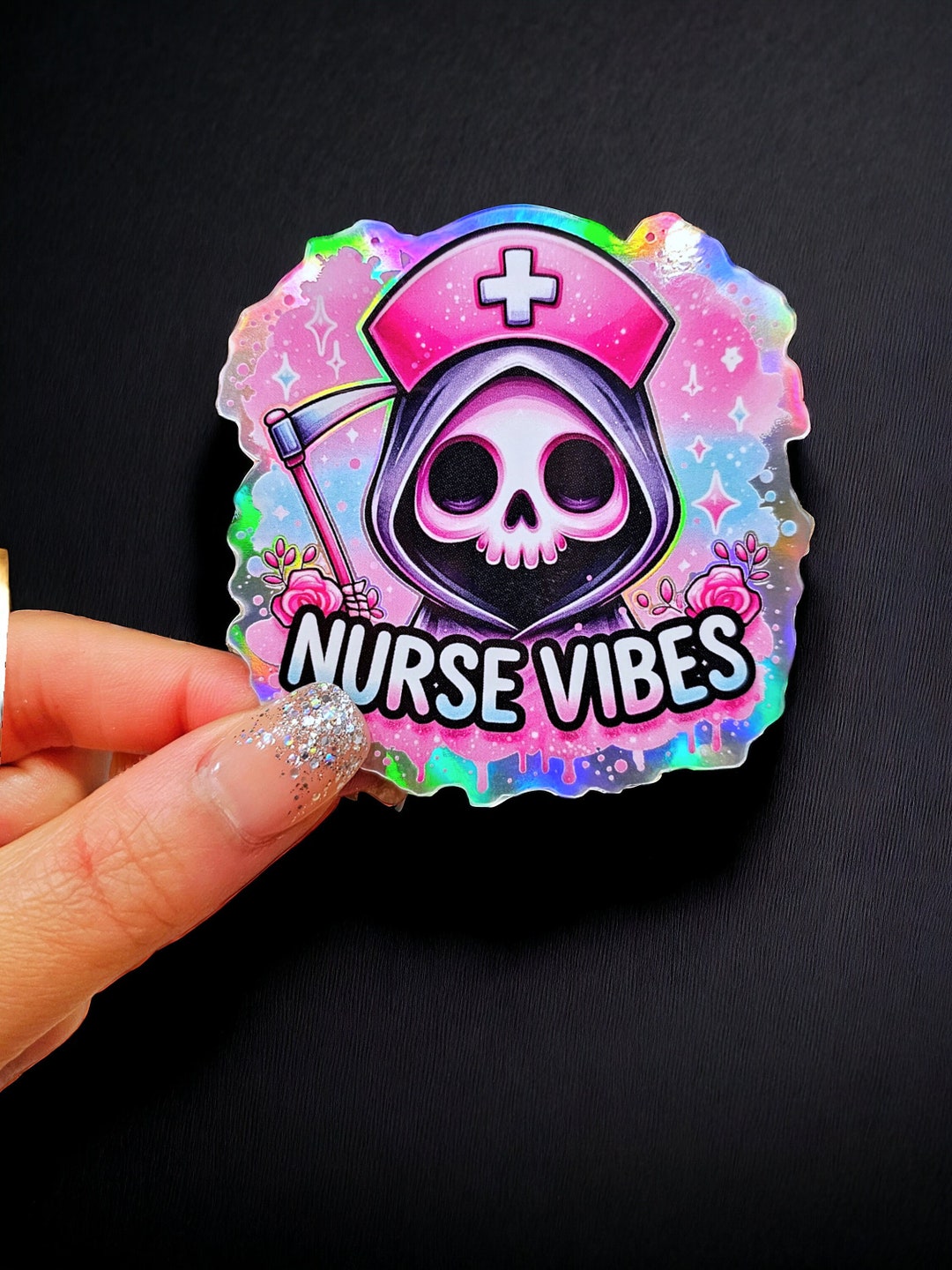 Nurse Vibes Sticker - ER Nurse Sticker - Funny Medical Sticker ...