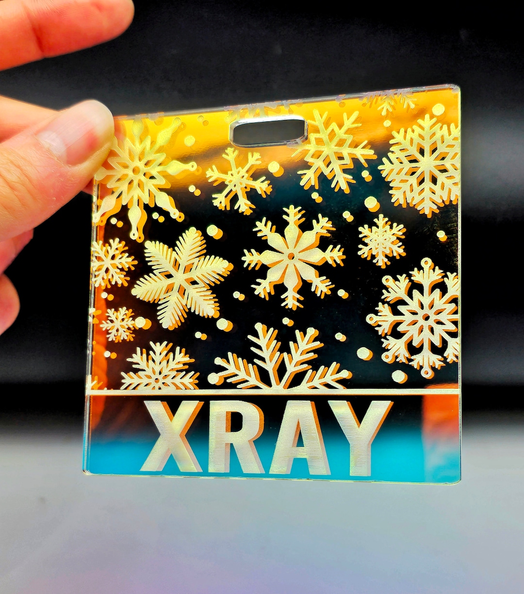 Iridescent Snowflake Badge Buddy - Nurse Badge Buddy - Lab Badge Buddy ...