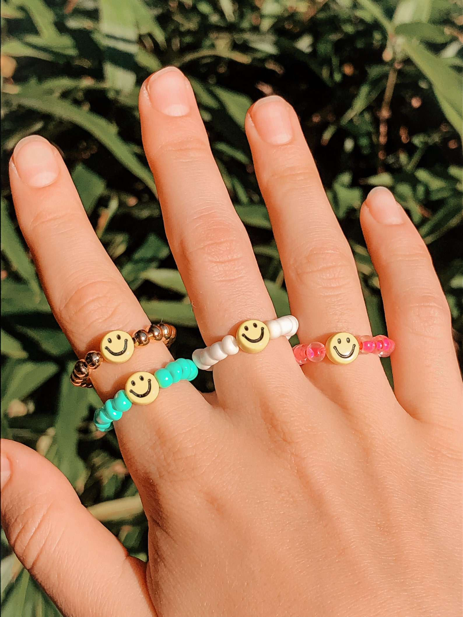 Smiley Rings Preppy Rings Beachy Rings Trendy Rings - Etsy Ireland