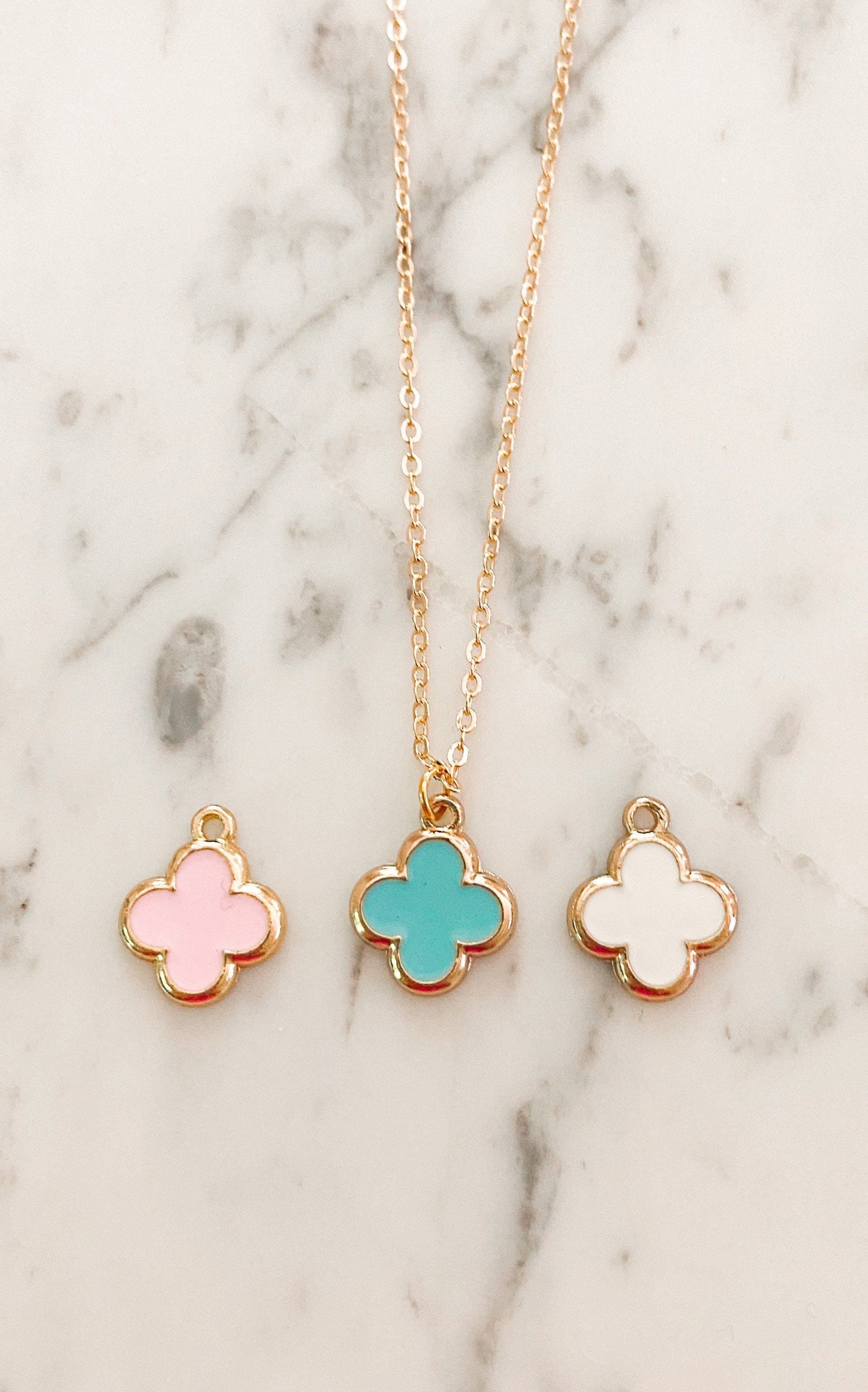 Preppy Clover Necklace - Etsy