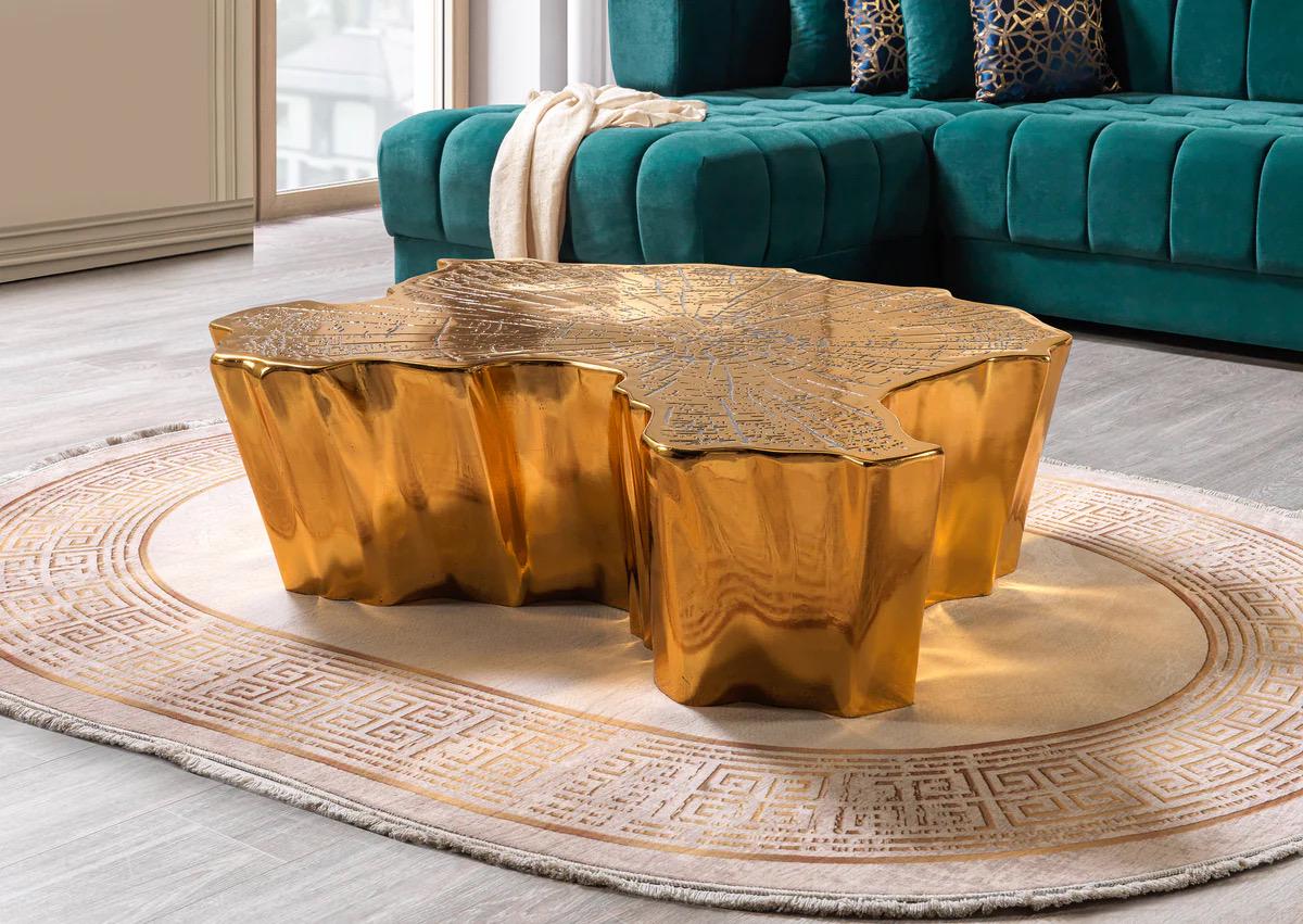 Handmade Gold Coffee Table - Etsy