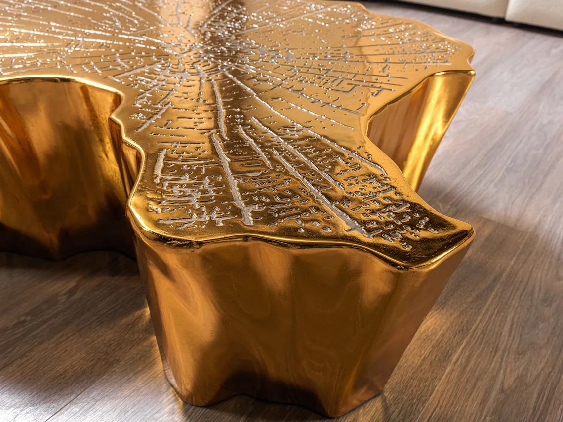 Handmade Gold Coffee Table - Etsy