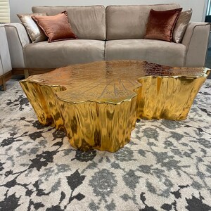 Handmade Gold Coffee Table - Etsy