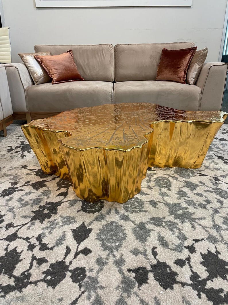 Handmade Gold Coffee Table - Etsy