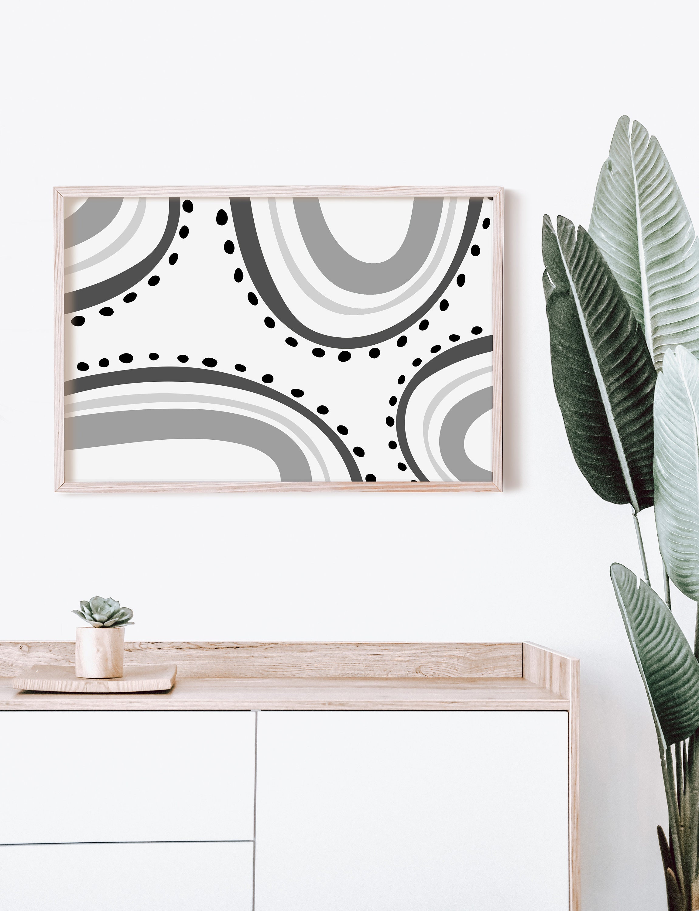 Abstract Rainbows - Black and White - Etsy