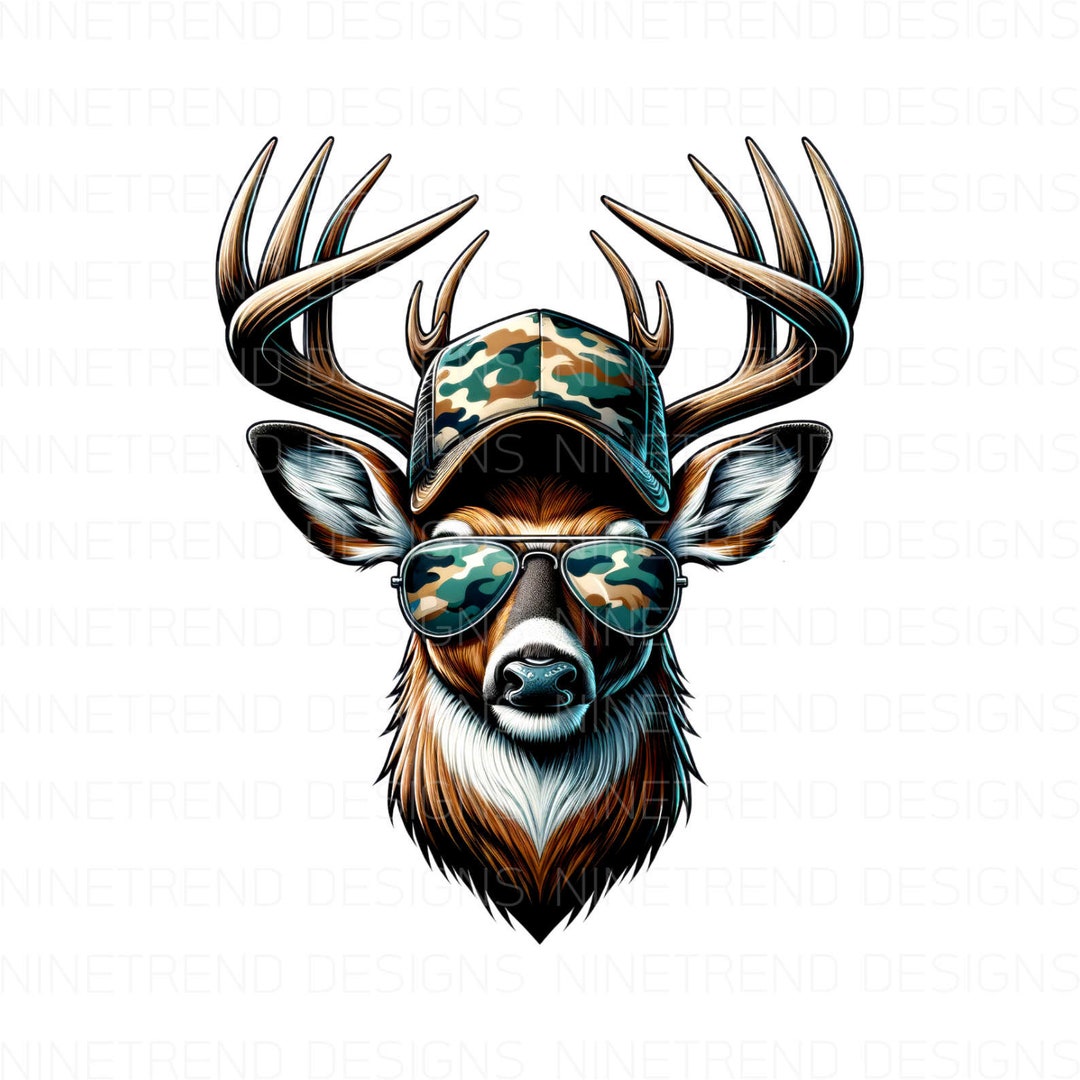Deer Camo Hat Watercolor PNG: Hunter Sublimation (digital Download) - Etsy