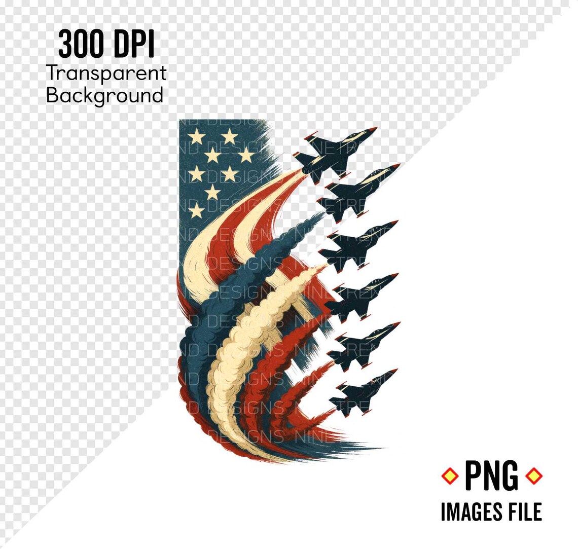Fighter Jet American Flag PNG: Patriotic Sublimation Design (digital ...