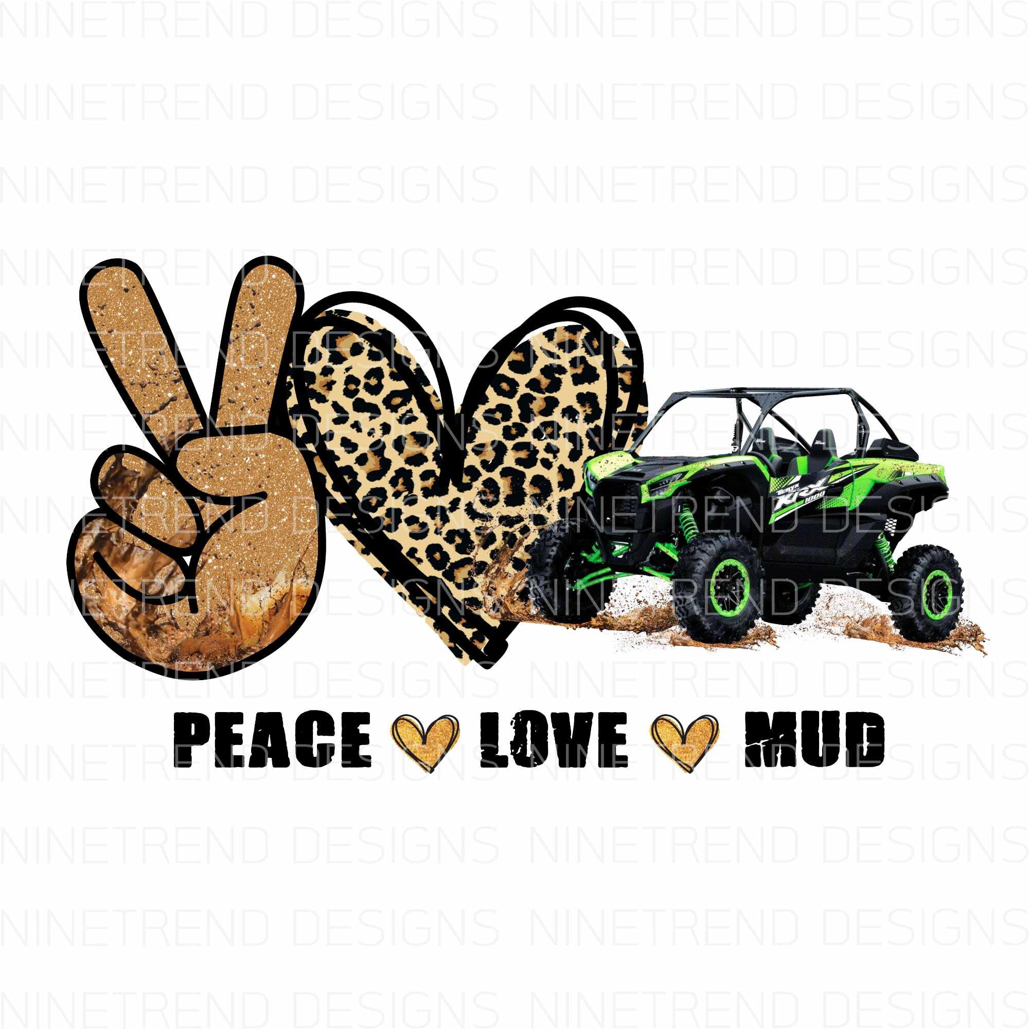 Peace Love Mud Teryx PNG, Leopard Sublimation Designs Downloads ...