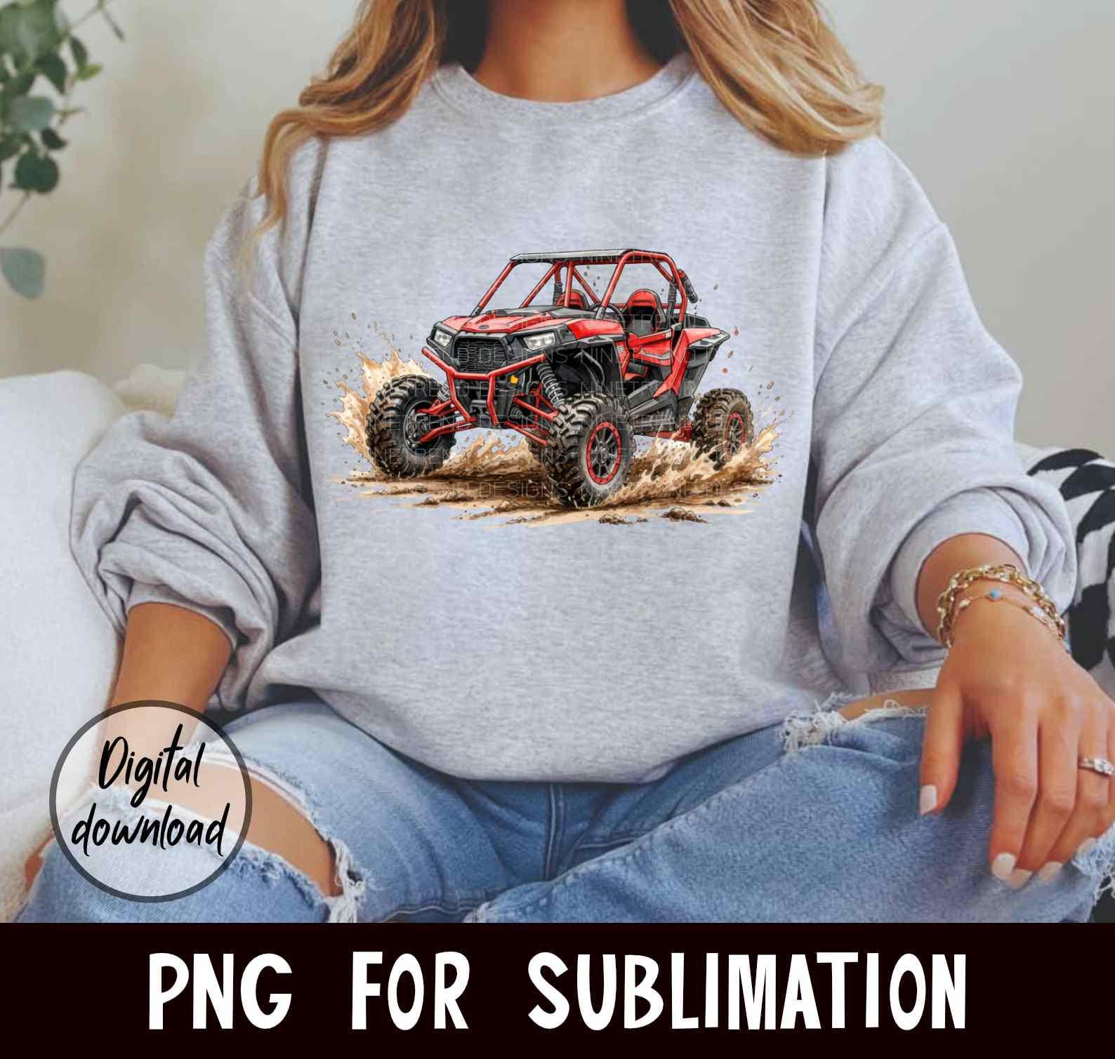 Red RZR Off-road Watercolor Png | Mud Splash Adventure UTV Clipart ...