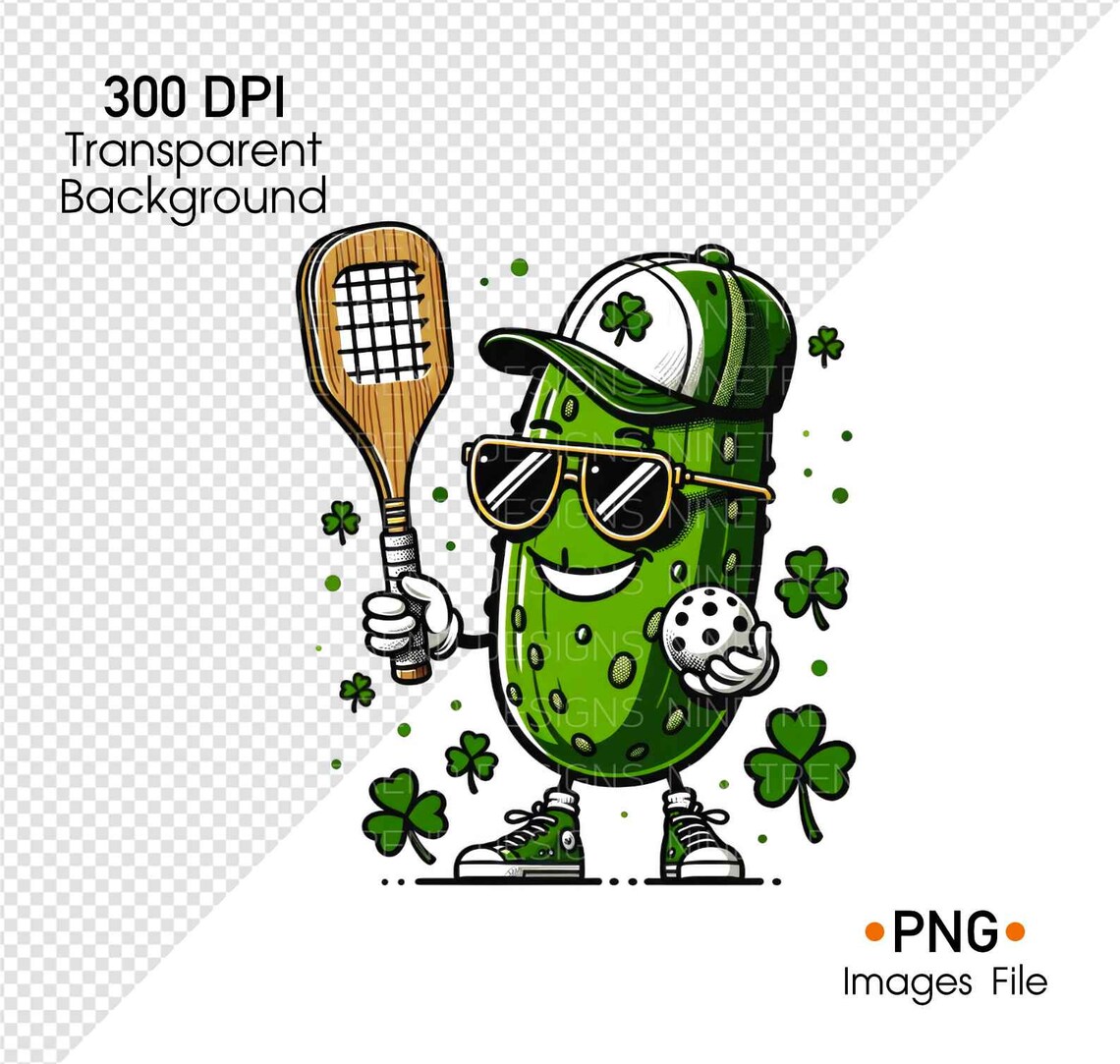St Patrick Pickleball PNG: Watercolor Pickle Design (digital Download ...