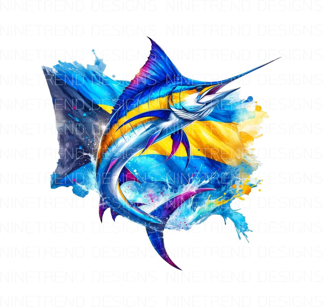 Blue Marlin Bahamian Flag PNG: Sublimation Design (digital Download) - Etsy