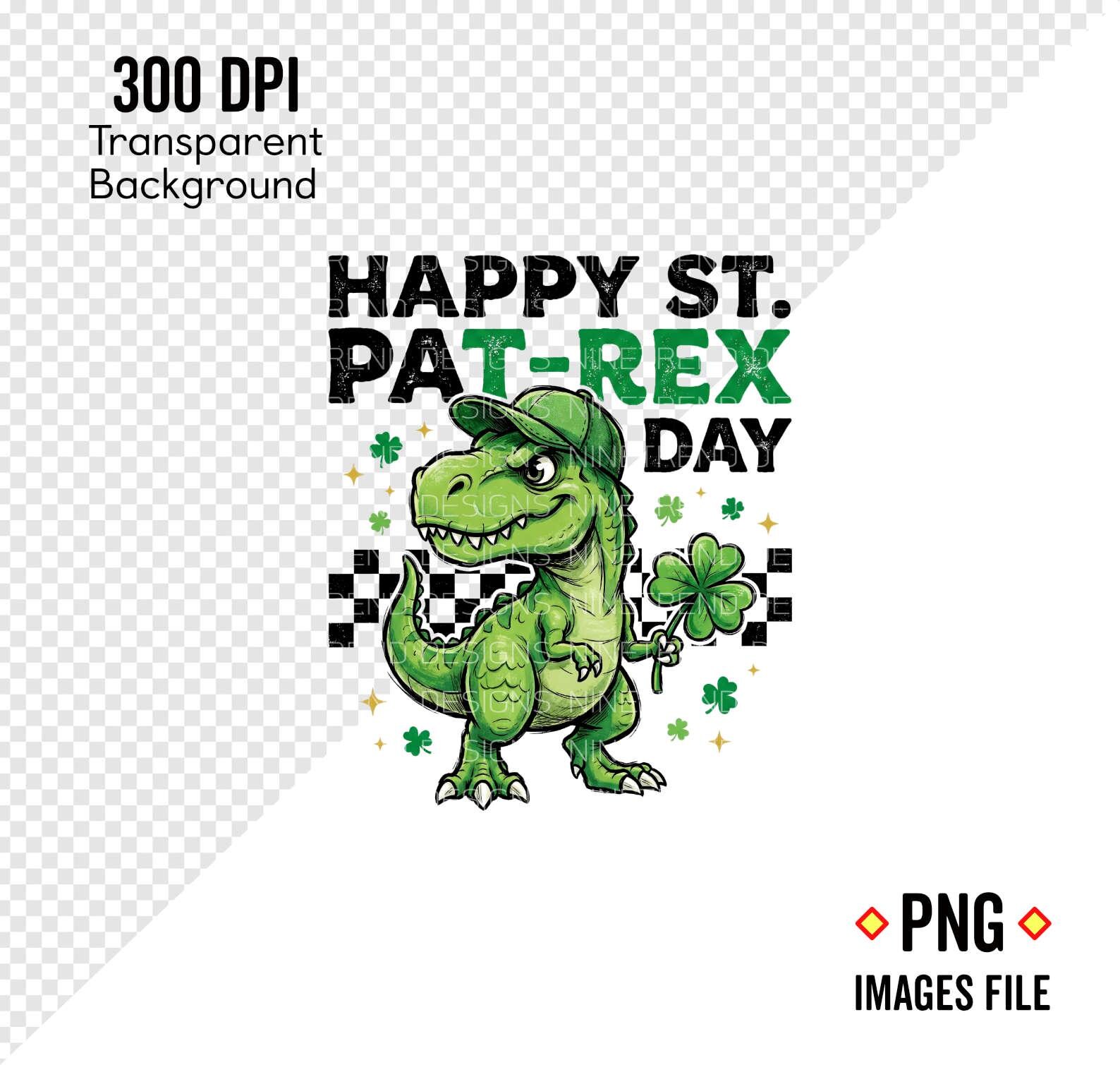 Happy St Pat-rex Day PNG, Dinosaur St Patricks Day Sublimation, Lucky T ...