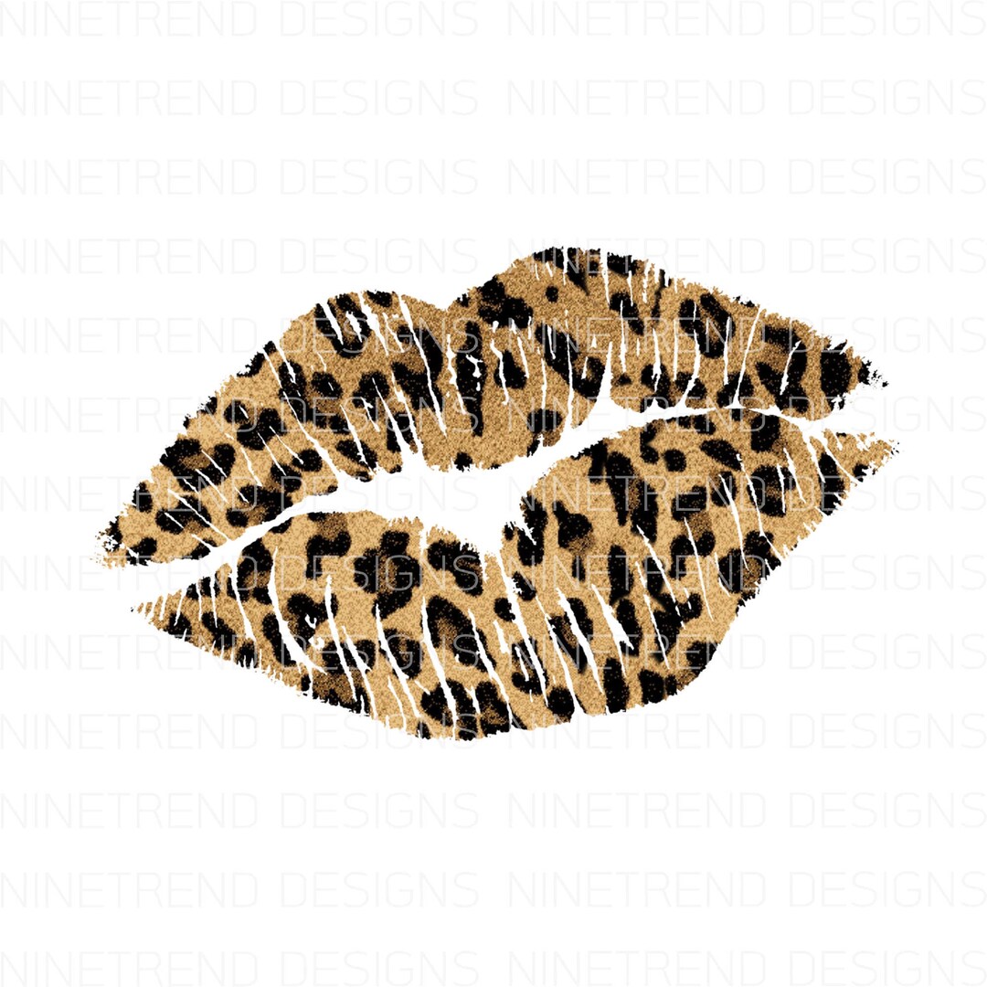 Leopard Lips PNG Lips Clipart Sublimation Designs Downloads - Etsy