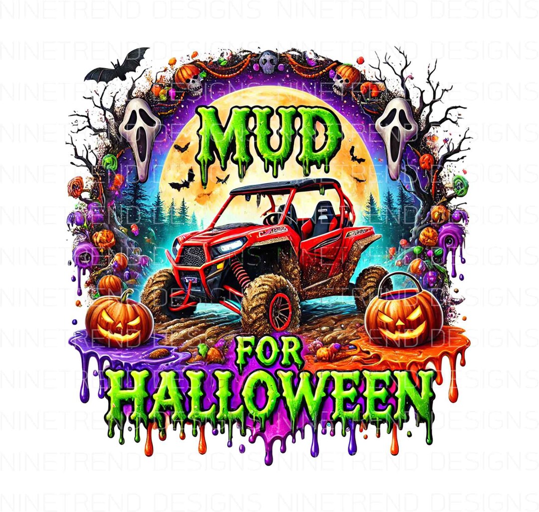 Halloween UTV PNG: Mud RZR Clipart, Spooky Summer Design (digital ...
