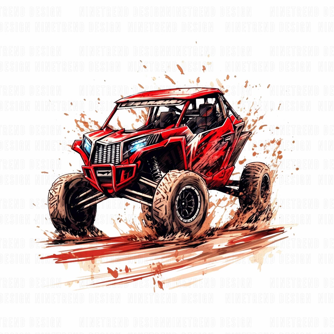 UTV Red Watercolor Clipart PNG, Rzr Sublimation Designs Downloads ...