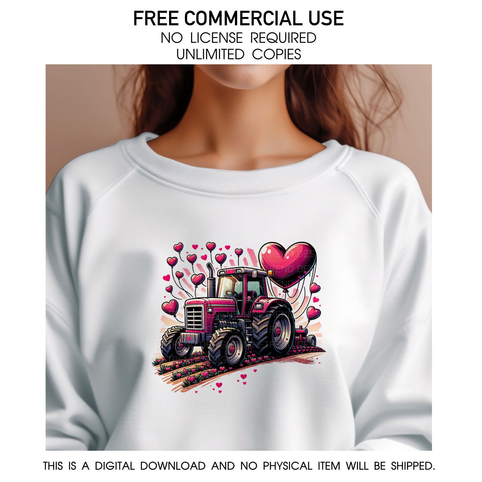 Tractor Valentines PNG: Farmyard Heart Design (digital Download) - Etsy