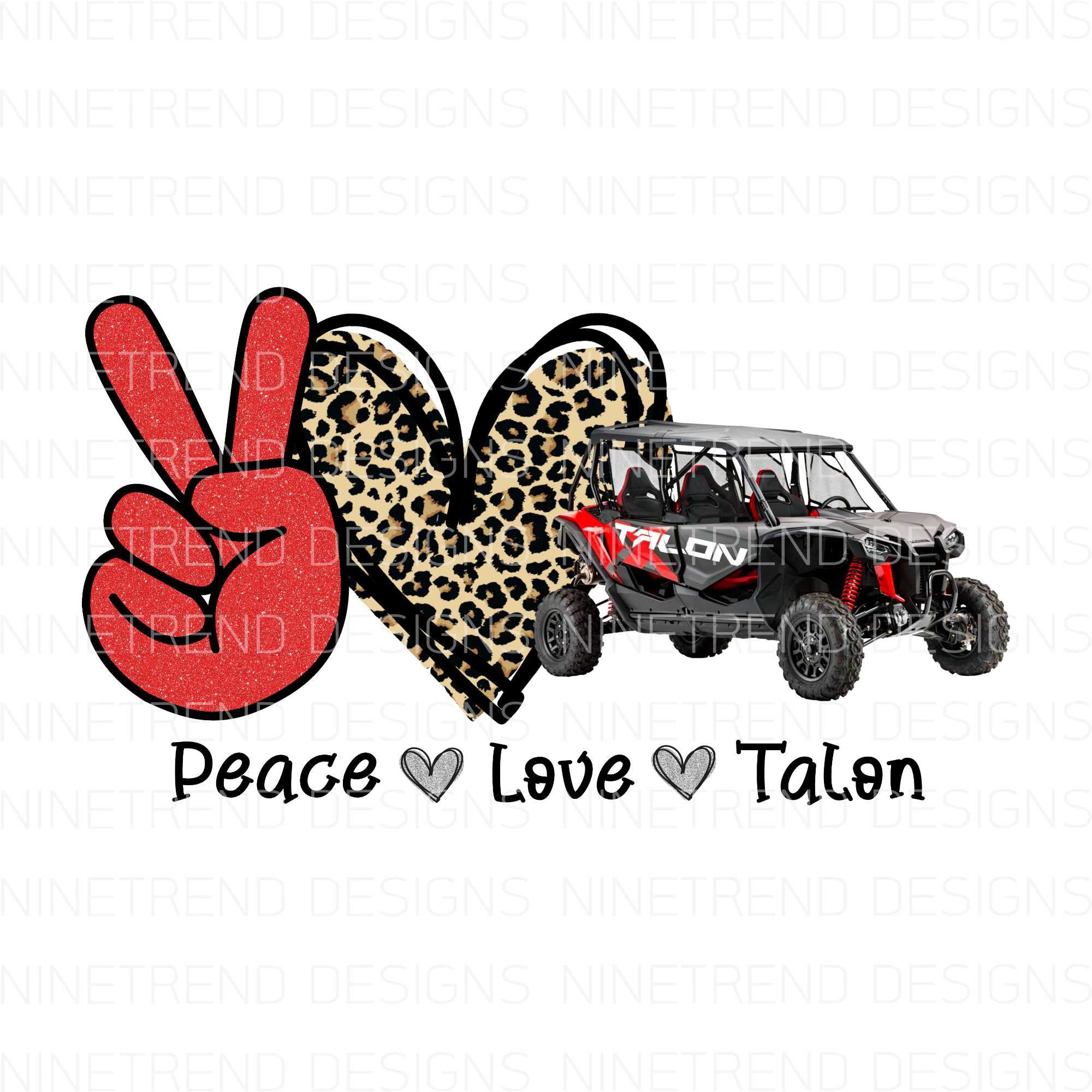Peace Love Talon Red Color PNG Rzr Sublimation Designs - Etsy