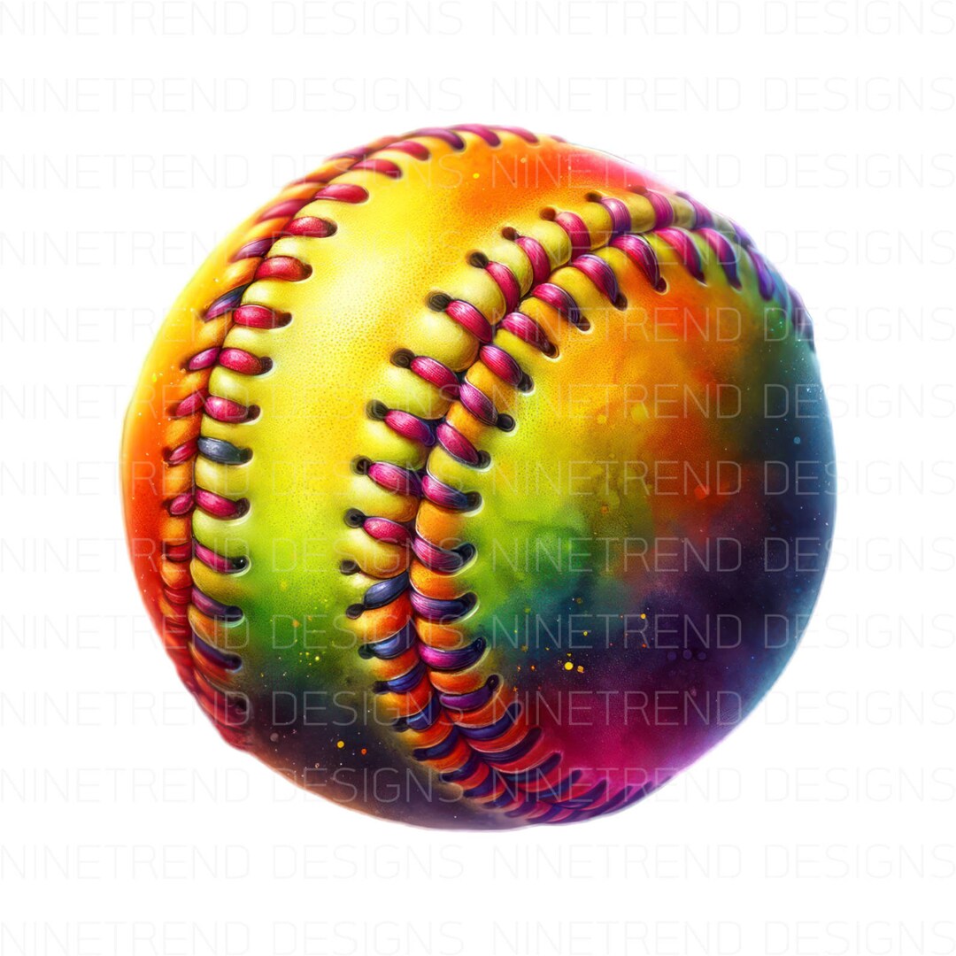 Watercolor Softball Clipart: Sublimation PNG (digital Download) - Etsy