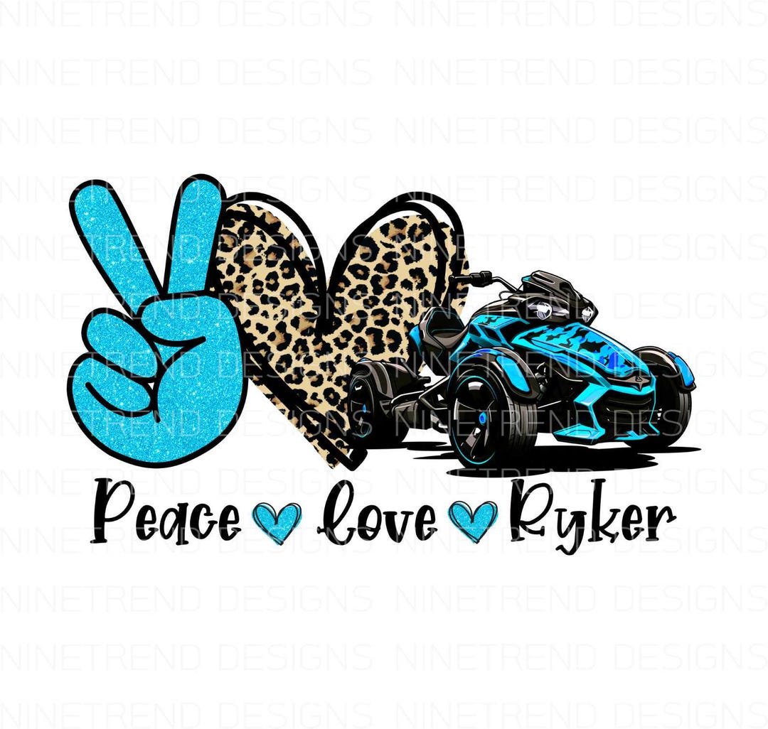 Peace Love Ryker PNG, UTV Rzr Sublimation Design Png, Instant Download ...