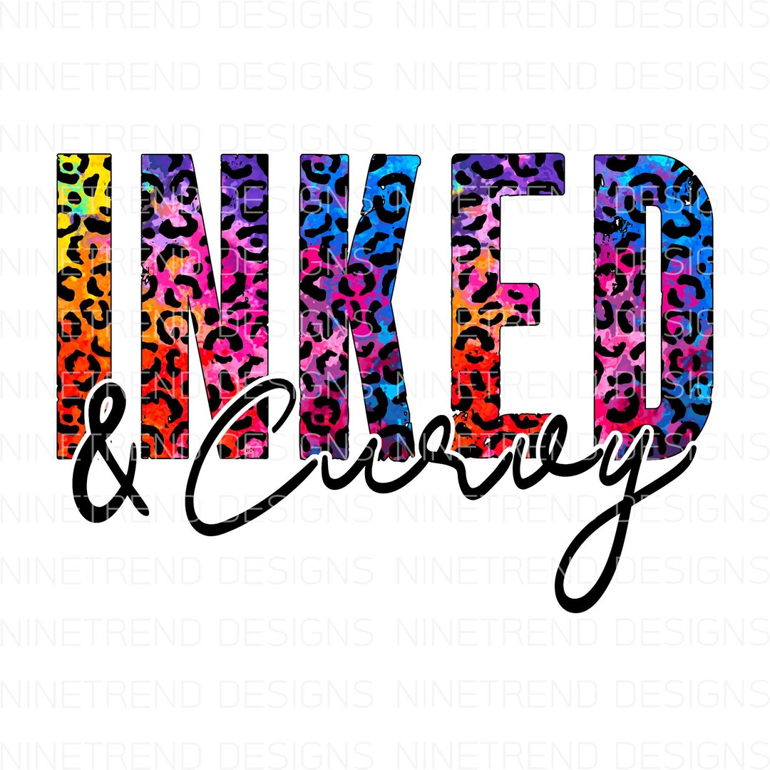 Inked Curvy PNG Sublimation Designs Downloads Instant - Etsy