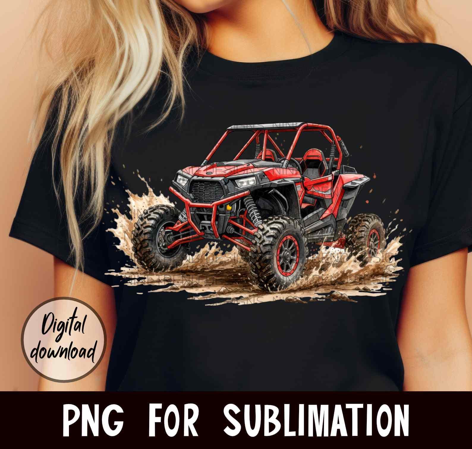 Red RZR Off-road Watercolor Png | Mud Splash Adventure UTV Clipart ...