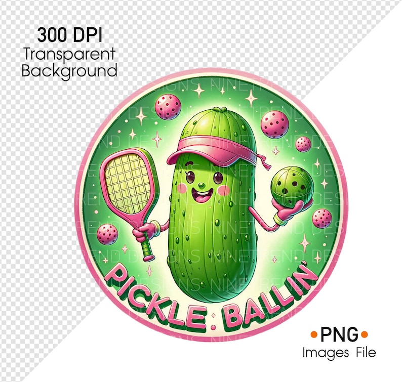 Pickle Ballin PNG: Funny Pickleball Design (digital Download) - Etsy