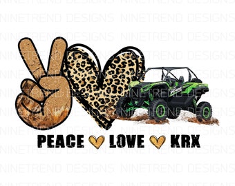 Peace Love Ride Red Color PNG Rzr Sublimation Designs - Etsy