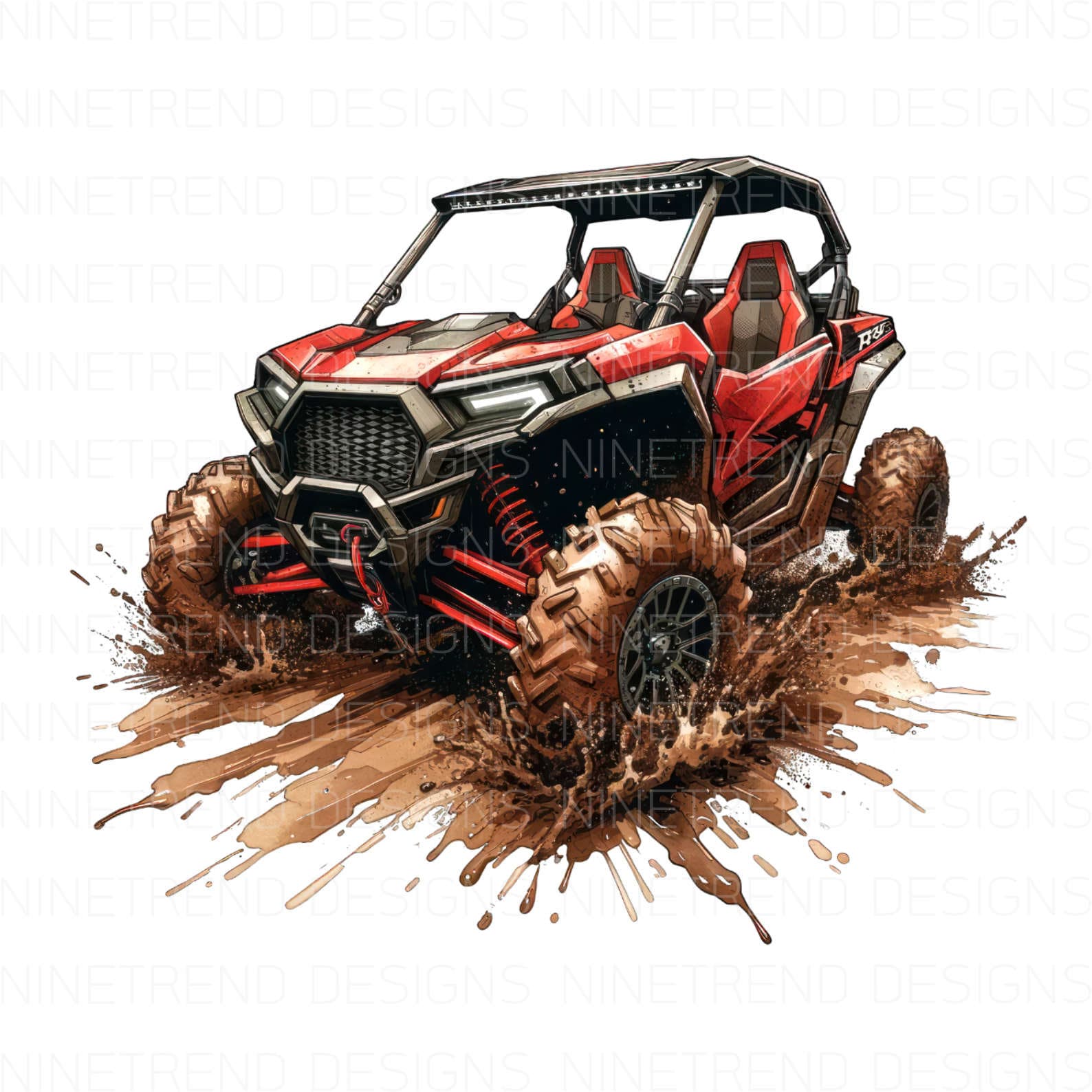 Watercolor UTV Clipart: Mud Splash RZR PNG (digital Download) - Etsy