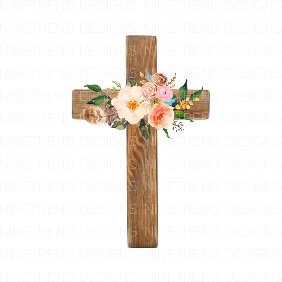 Floral Cross PNG Christian Sublimation Designs Downloads - Etsy