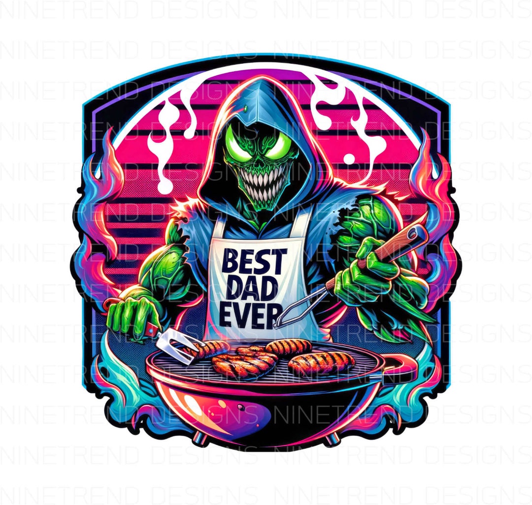 Best Dad Ever PNG, Venom Symbiote Sublimation PNG, Barbecue Clipart ...