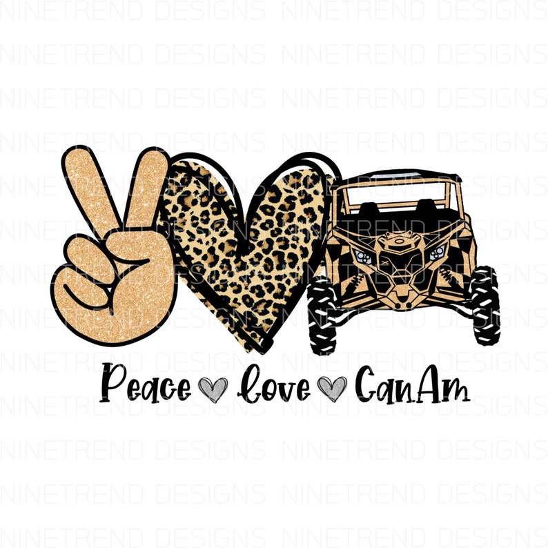 Peace Love Canam Tan Color PNG Rzr Sublimation Designs - Etsy