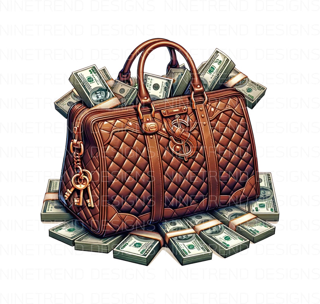 Money Bag Watercolor Illustration: Luxury Design PNG (digital Download ...