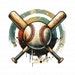Watercolor Retro Baseball Clipart PNG, Baseball Bat Sublimation Png ...