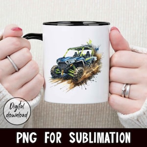 Watercolor UTV Dark Blue Mud PNG, Rzr Png Sublimation Design ...