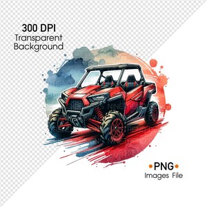 Red UTV Splash Watercolor PNG, Rzr UTV Sublimation Png, Instant ...