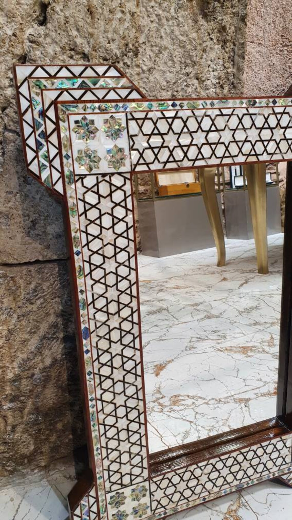 Handmade Mirror ,turkish Art Wood,mother of Pearl ,wooden ,inlaid - Etsy