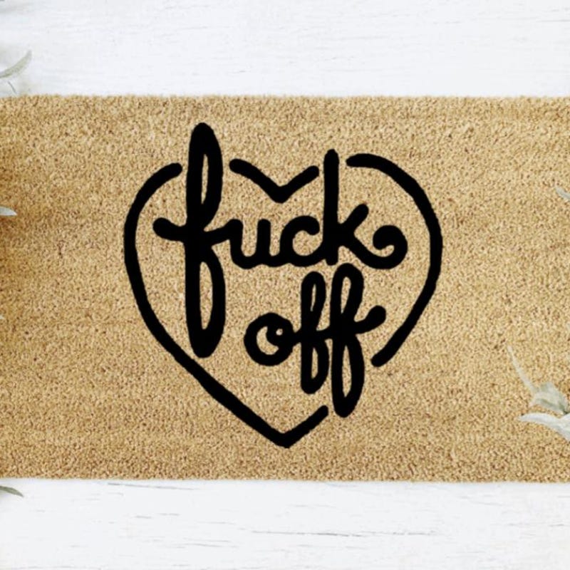 Rude Door Mat - Etsy