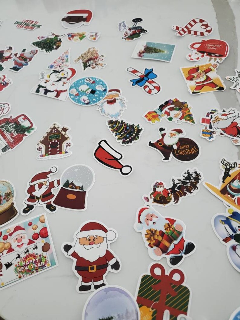 100 Piece Vinyl Christmas Sticker Bundle. - Etsy