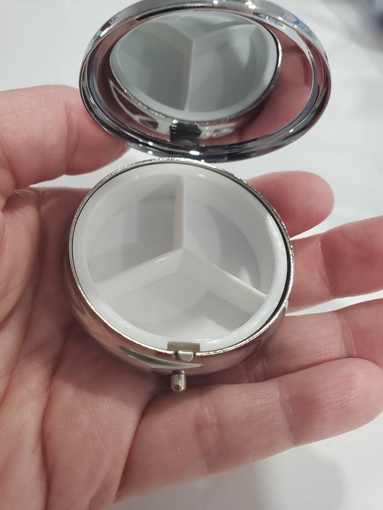 3 Compartment Pill Box Storage Jewelry Storage Travel Tin | Etsy