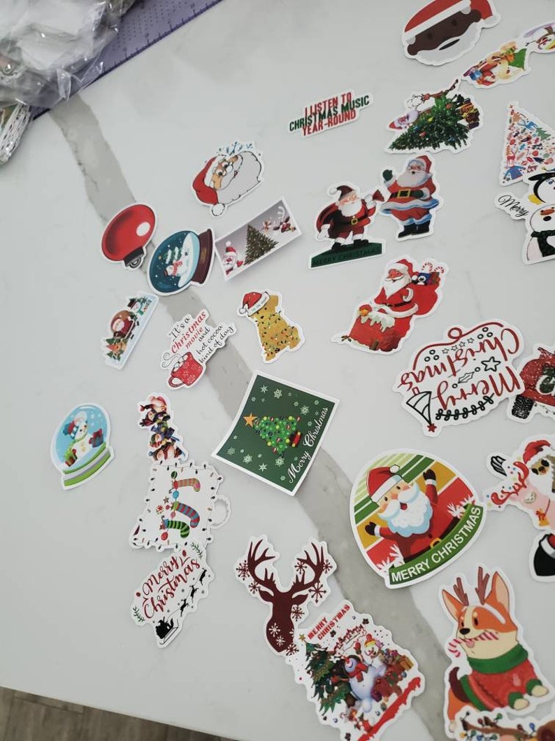 100 Piece Vinyl Christmas Sticker Bundle. - Etsy