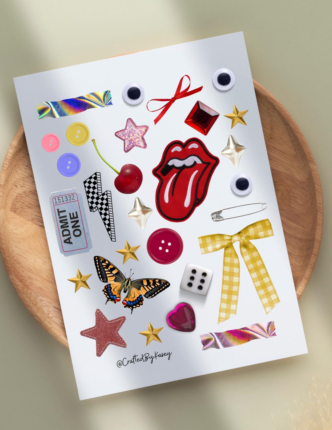 Printable Journal Stickers: Scrapbook & Planner Decoration (digital ...